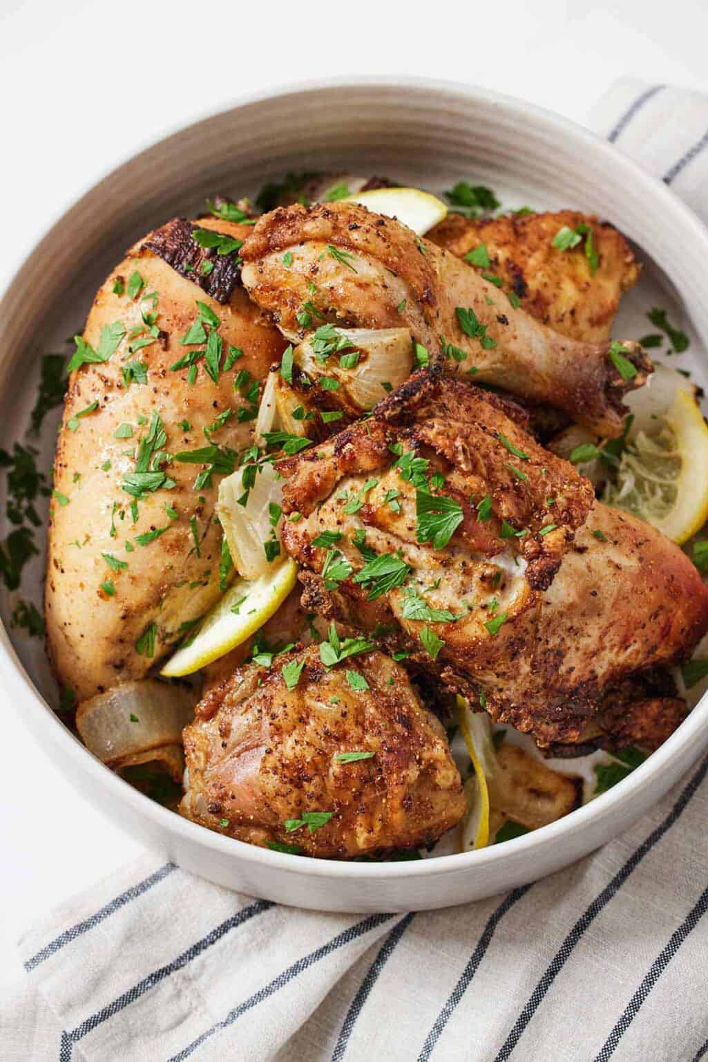 Air Fryer Greek Lemon Potatoes - Cooking With Coit