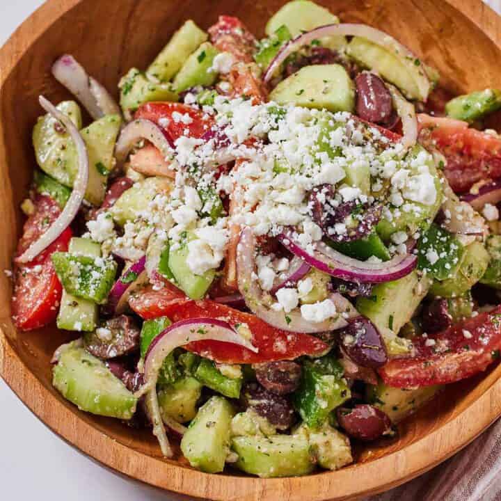 Avocado Greek Salad - Cooking With Coit